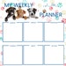 Digital Dogs Weekly Planner Template Printable PDF - Etsy