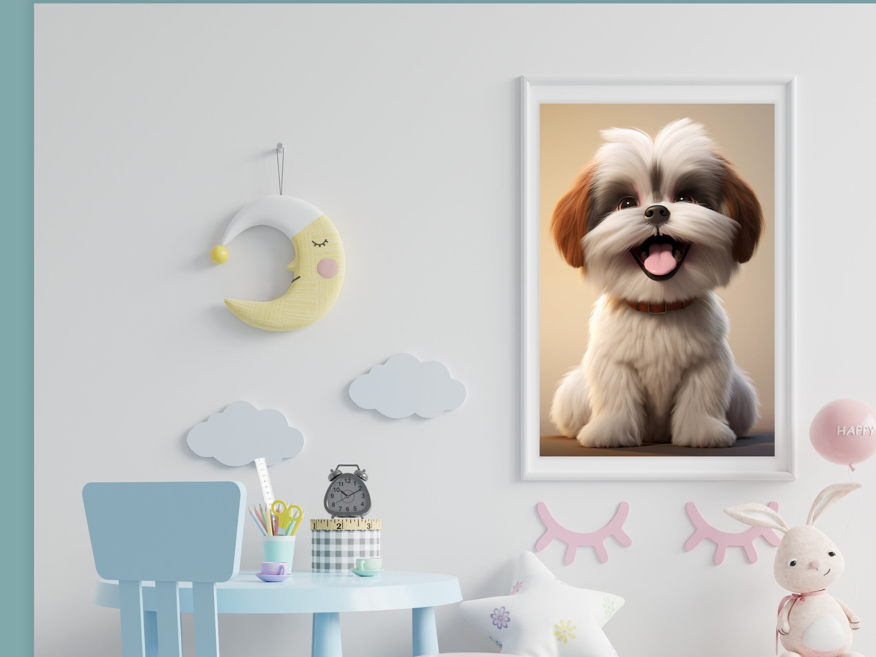 Shih Tzu Dog, Baby Animal Prints for Nursery, Wall Art Decor, Nursery ...