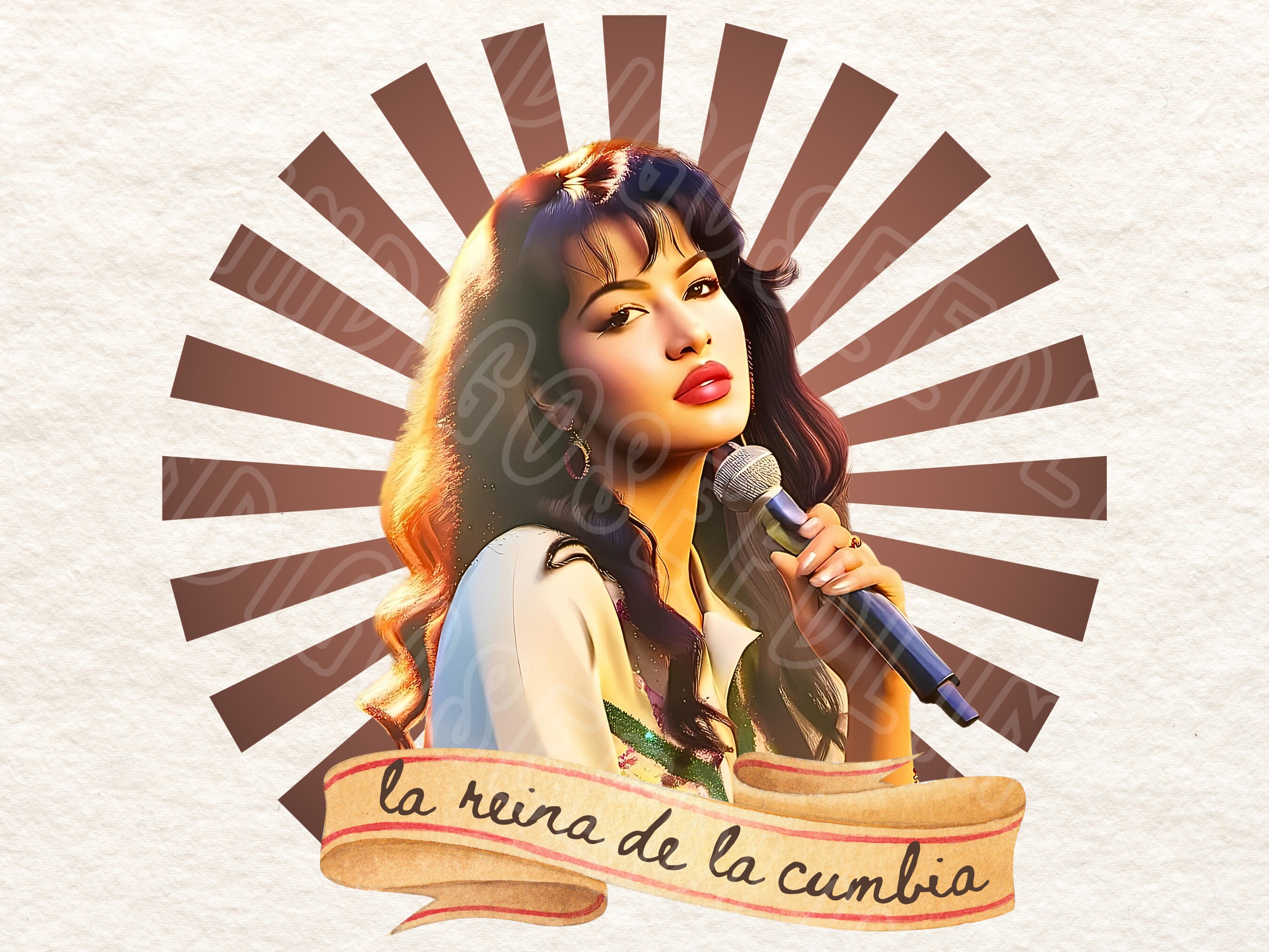 Selena Quintanilla Queen of Cumbia PNG, Selena Graphic With Ribbon ...