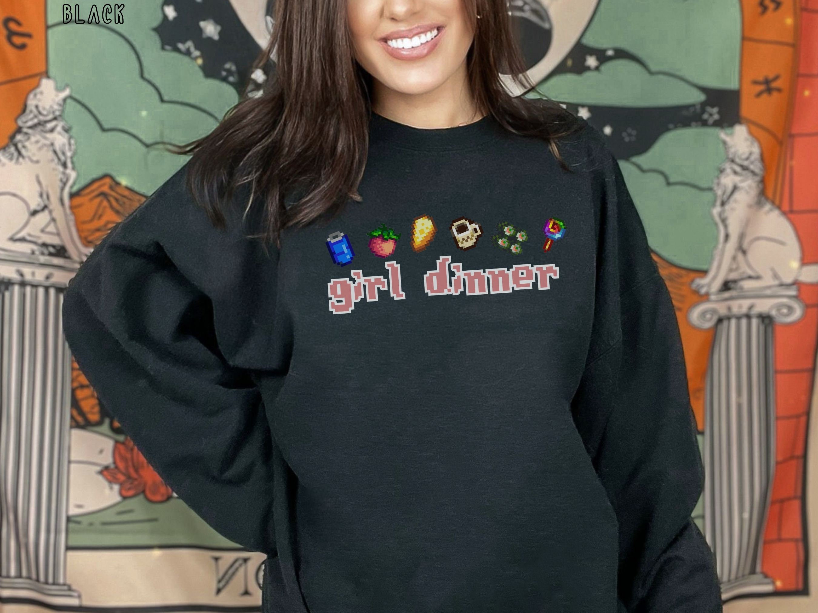 Girl Dinner Sweatshirt Girl Dinner Shirt Stardew Valley Girl Gift ...