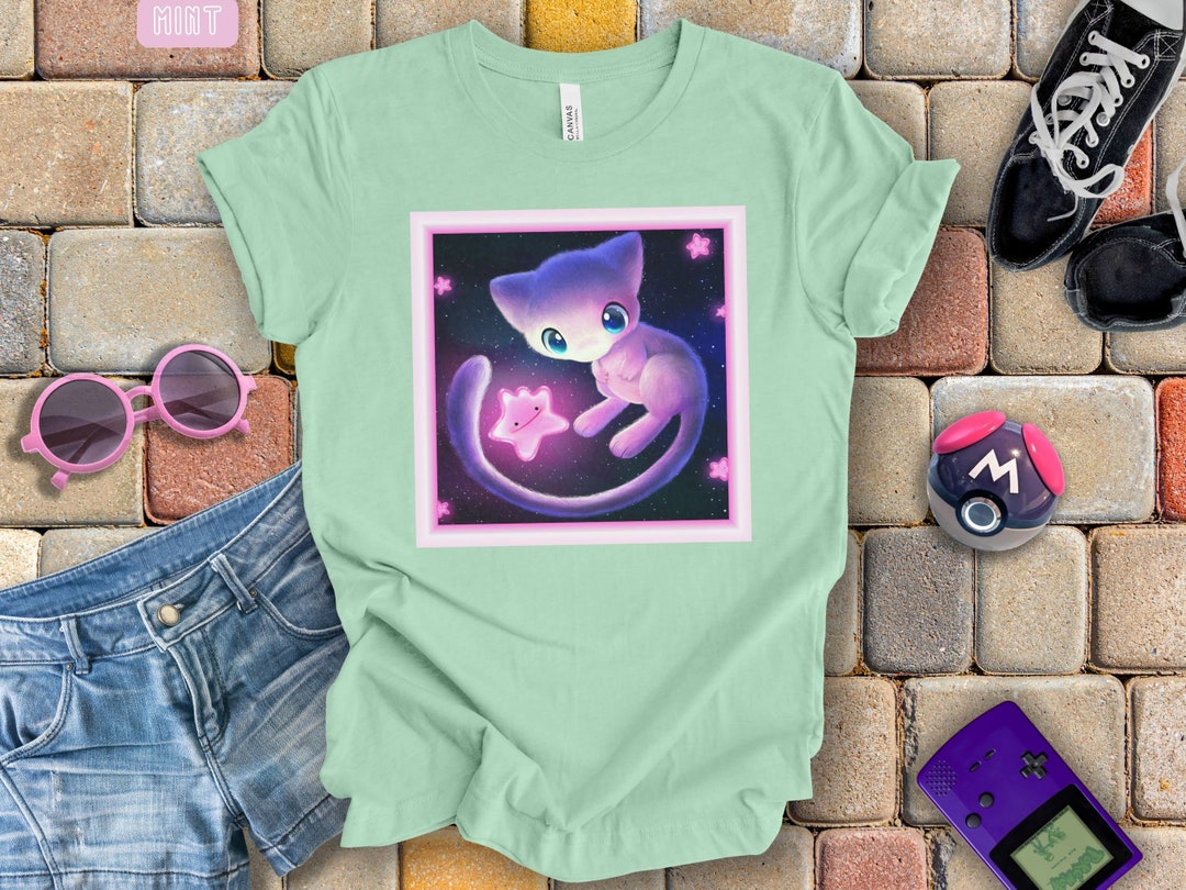 Mew Ditto Galaxy Painting Shirt Pkmn Gen 1 Shirt Trainer Shirt Mew ...