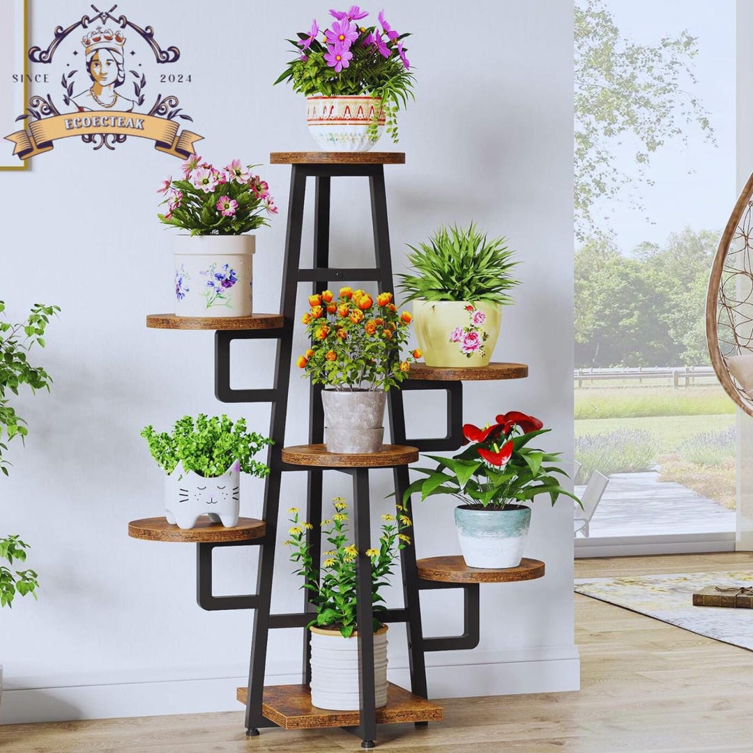 7 Tier Plant Stand Indoor Tall Plant Shelf Corner Plant Pots - Etsy
