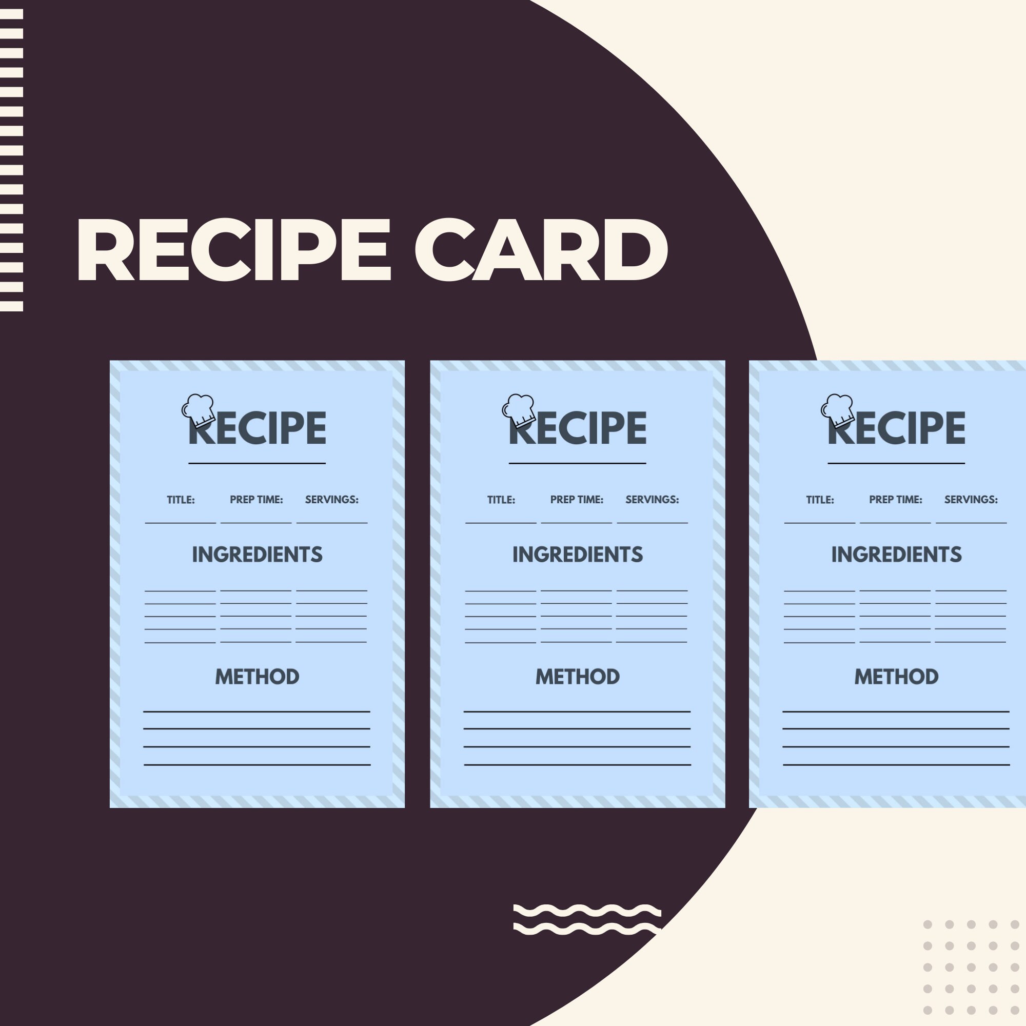 Printable Recipe Card Download and Print Recipe Card Bridal - Etsy