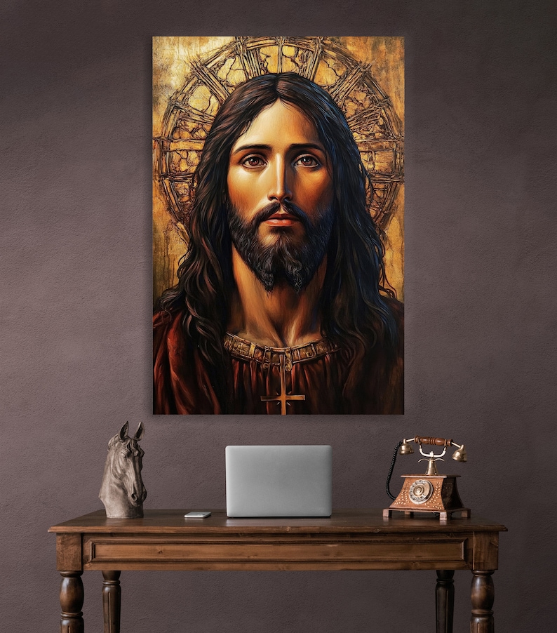 Jesus Christ, Religious Painting. Saviour, Canvas Print. Wall Art ...