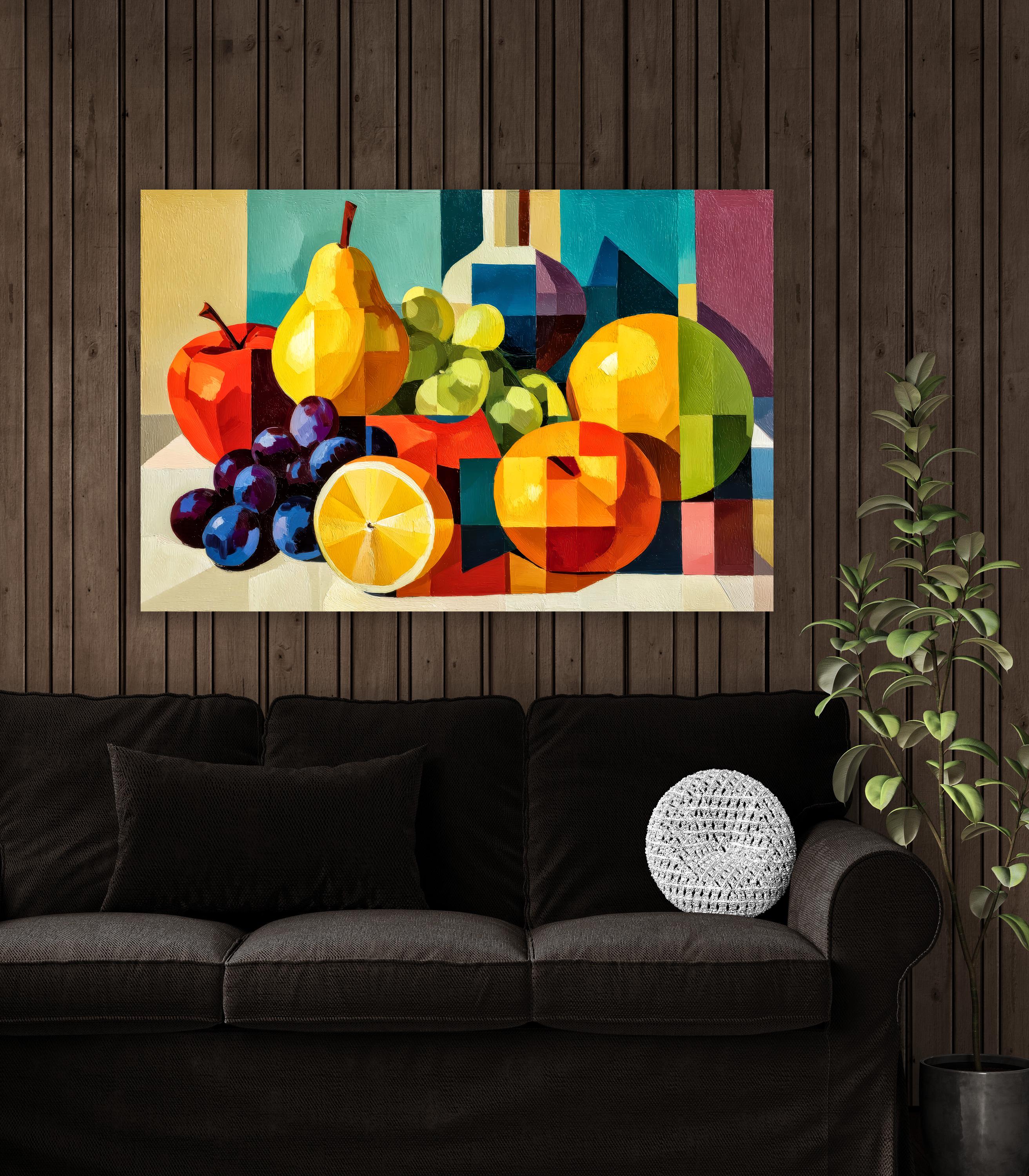 Colorful Cubist Fruit – Canvas Art - Etsy