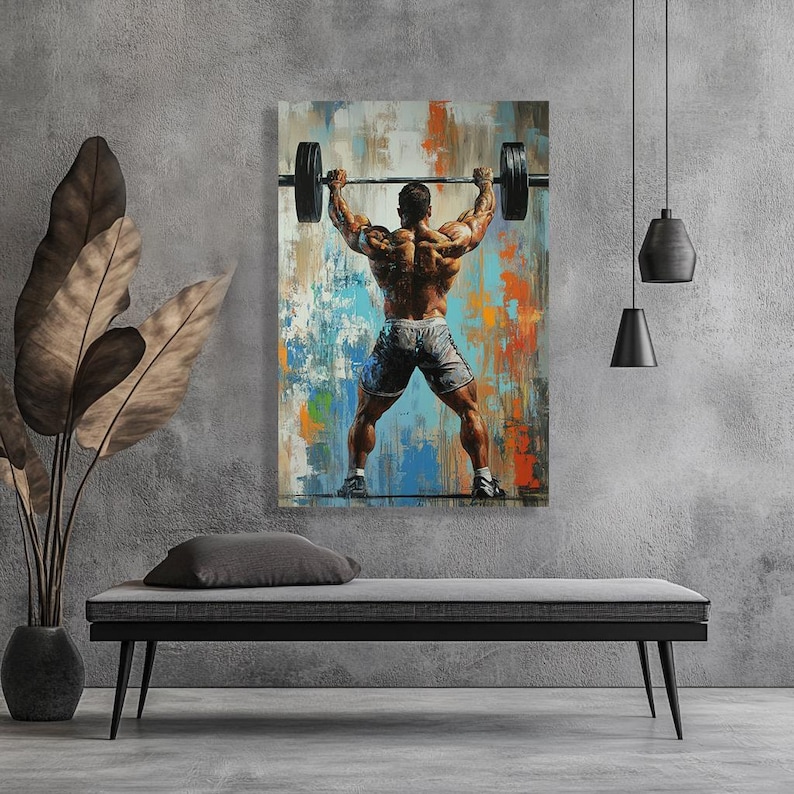 Fitness Wall Art | Bodybuilder Canvas Print | Gym Motivational Artwork ...