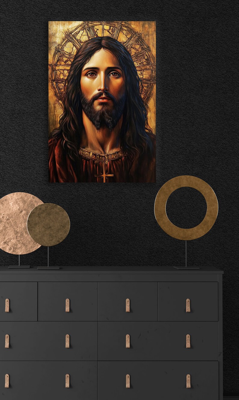 Jesus Christ, Religious Painting. Saviour, Canvas Print. Wall Art ...