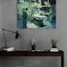 Operating Room in Hospital in Green Color, Canvas Pint. Surgeons at ...