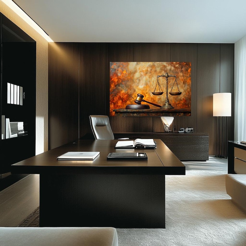 Justice Scales and Gavel Canvas – Elegant Law Office Wall Art With ...