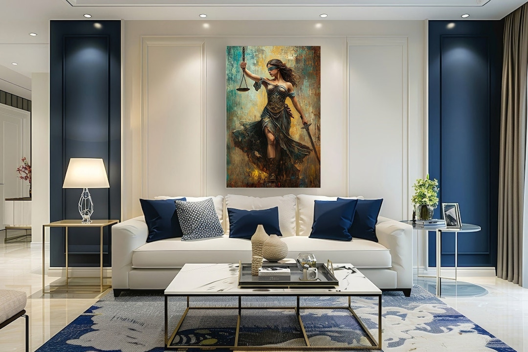 Lady Justice, Themis Canvas Print. Goddess of Justice, Jurisdiction ...