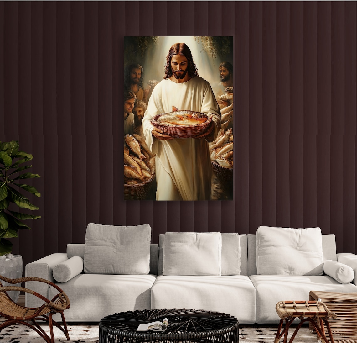 Fish, Symbol of Christianityt. Jesus Christ, Religious Painting ...