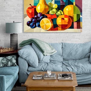 Colorful Cubist Fruit – Canvas Art - Etsy