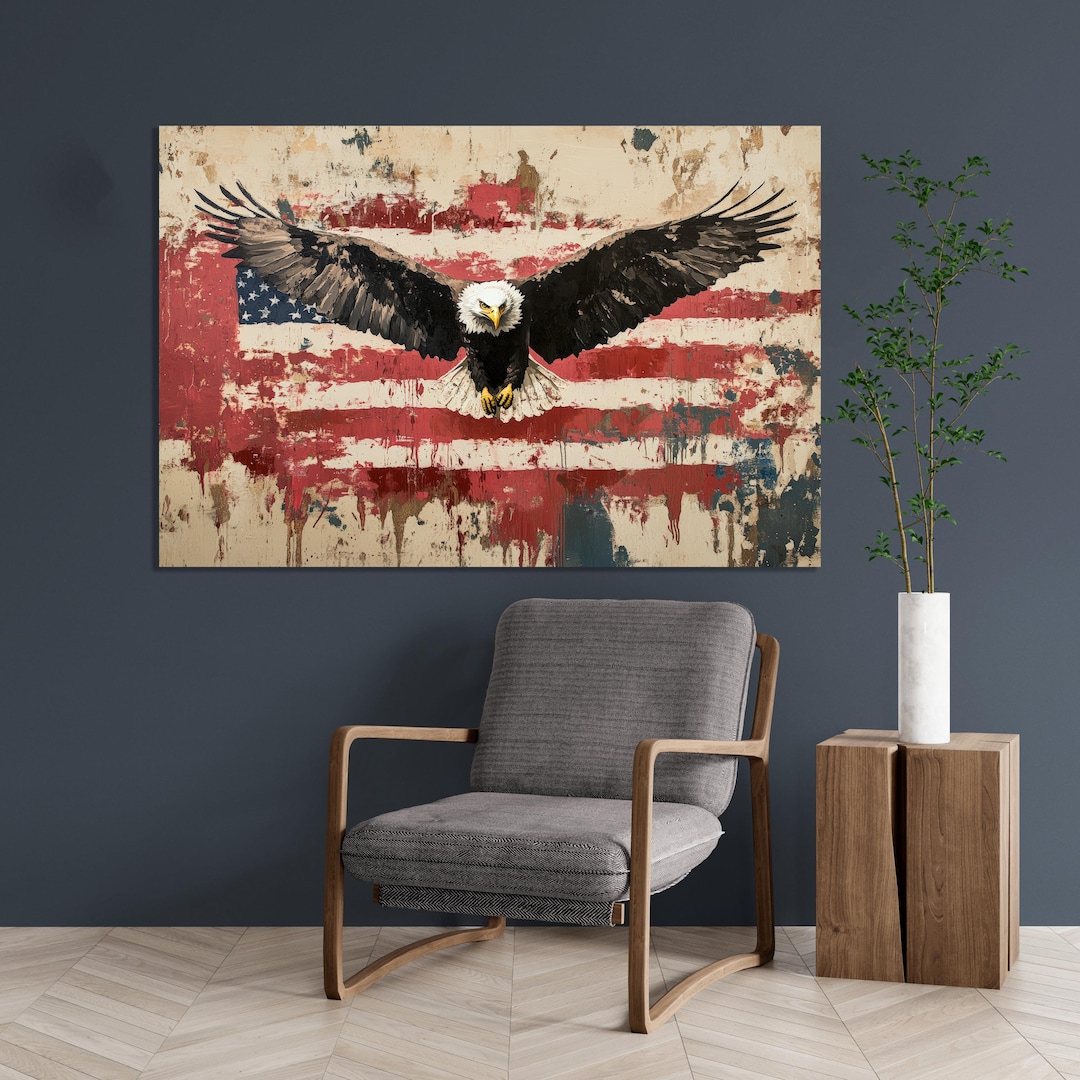 National Bird of United States, Symbol of North America, Aged Poster ...