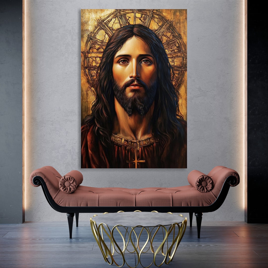 Jesus Christ, Religious Painting. Saviour, Canvas Print. Wall Art ...