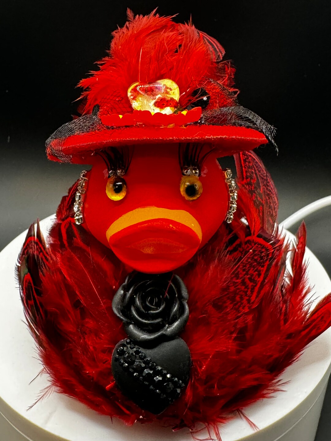 Lady Red Quack Rubber Duck - Etsy