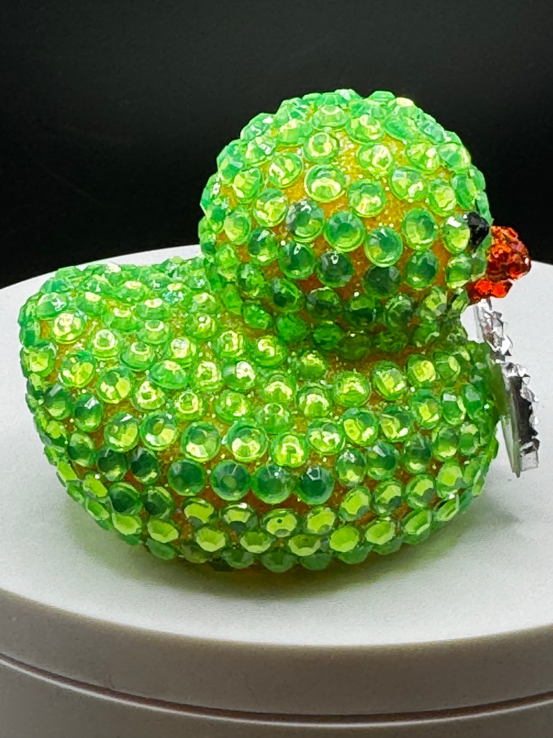 Green Sparkling Rubber Duck - Etsy