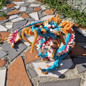 Rainbow Loom Blue Chinese Dragon - Etsy