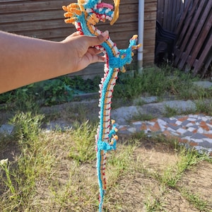 Rainbow Loom Blue Chinese Dragon - Etsy
