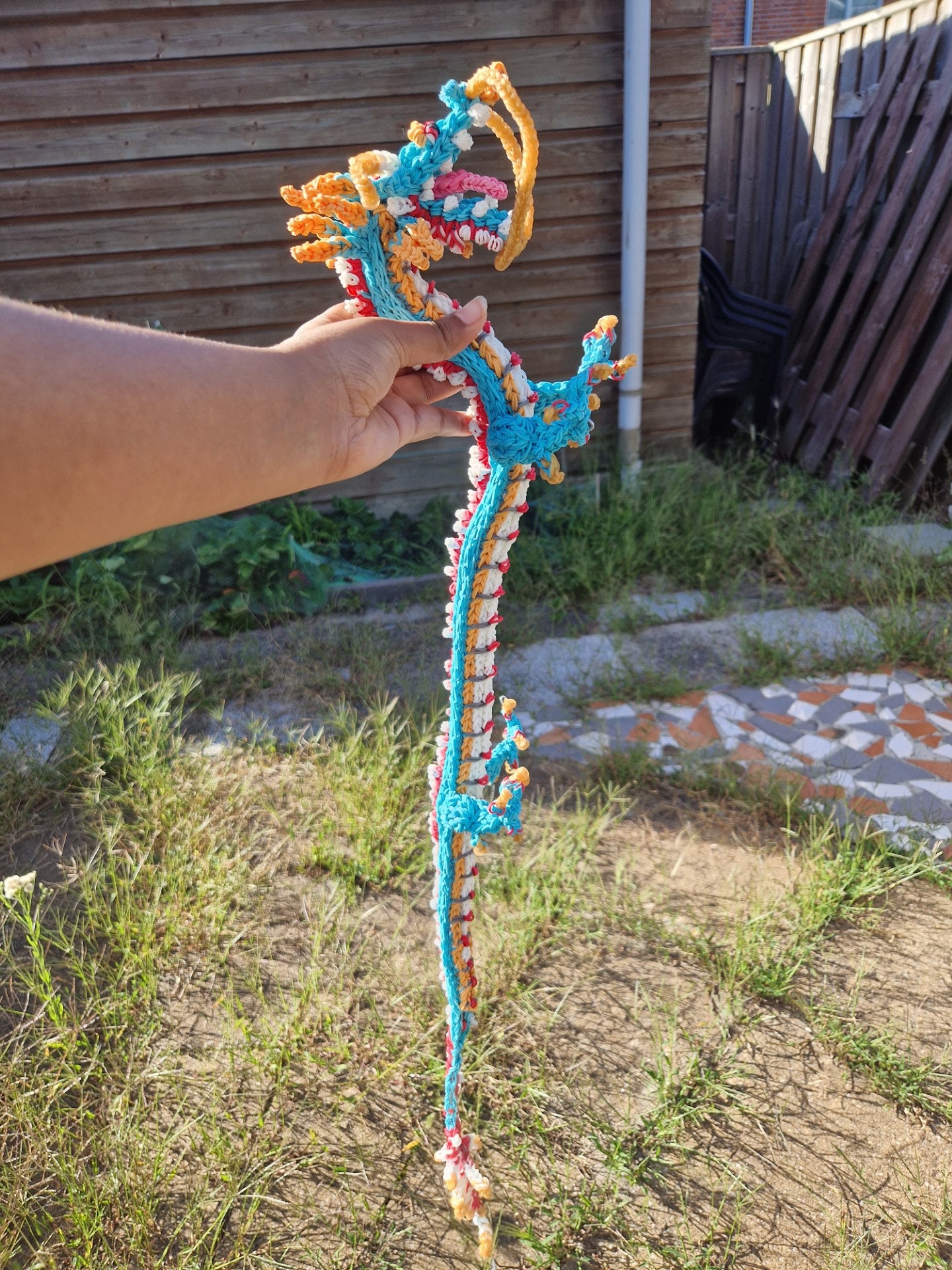 Rainbow Loom Blue Chinese Dragon - Etsy