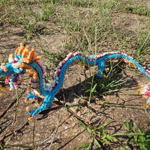 Rainbow Loom Blue Chinese Dragon - Etsy