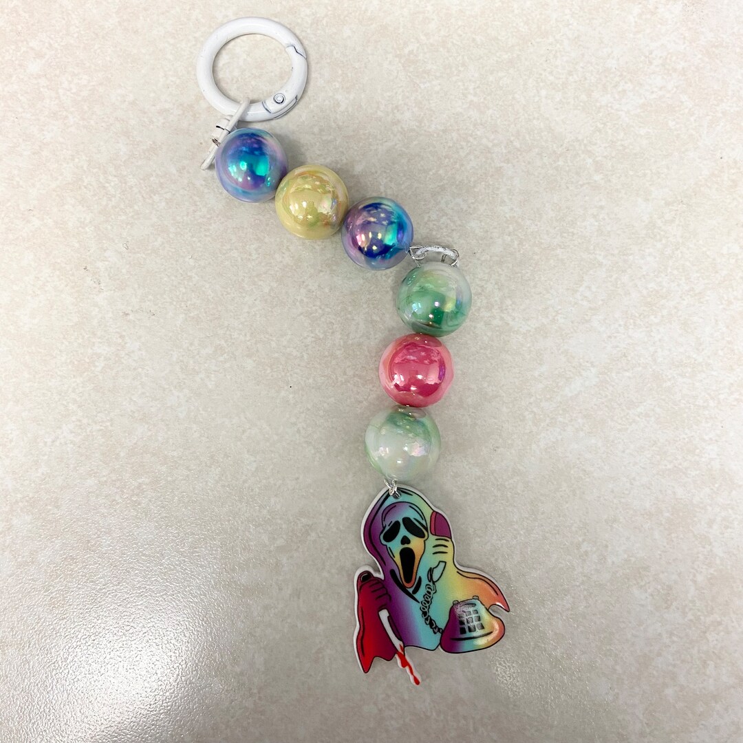 Scream Keychain Spooky Season Halloween Ghost Face Keychain - Etsy