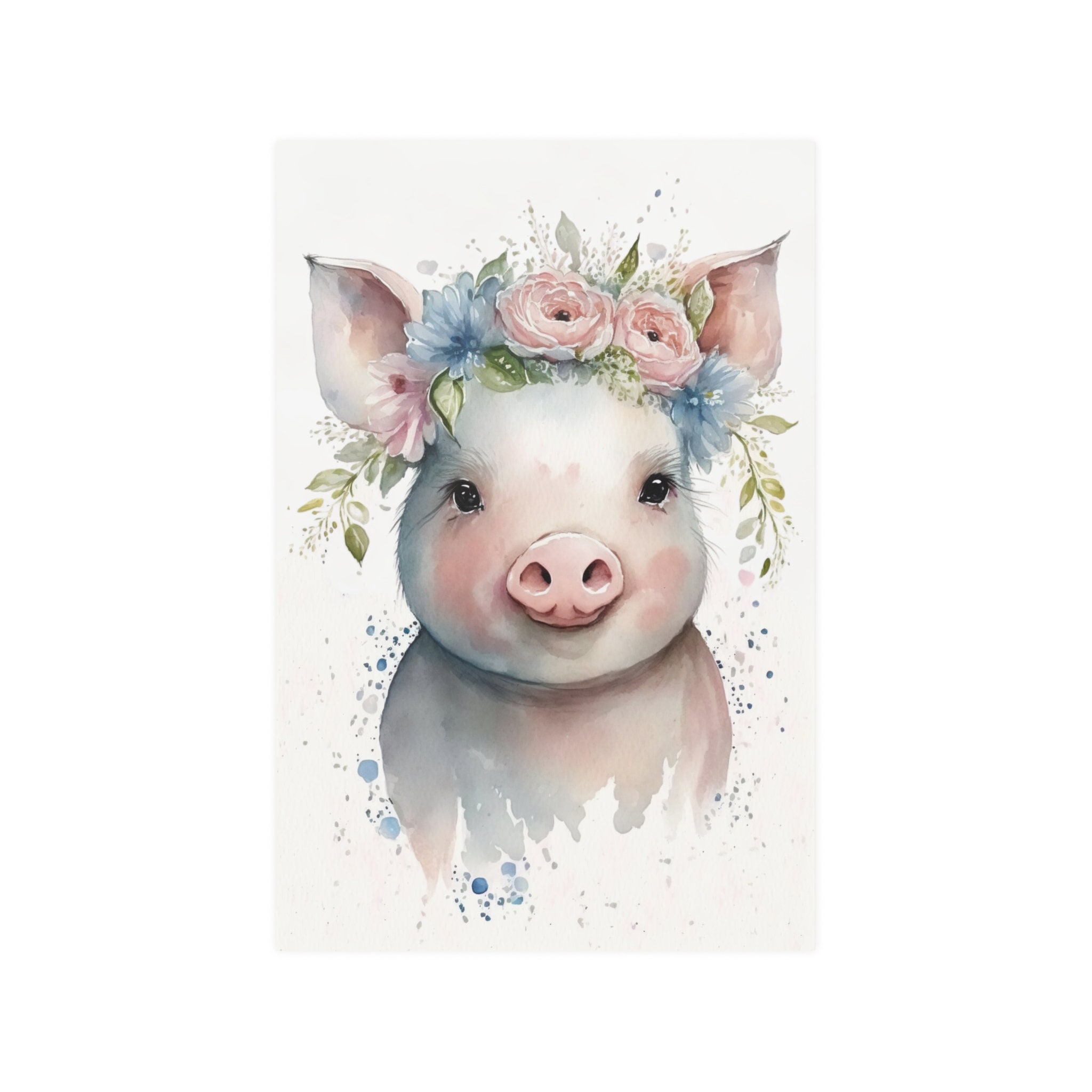 Light Piglet Nursery Wall Art Décor, Nursery Art, Nursery Print, Cute ...