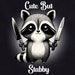 Cute but Stabby PNG, Raccoon PNG, Vintage Style Raccoon, Funny Raccoon ...