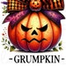 Grumpkin the Pumpkin PNG, Retro Halloween PNG, Coquette PNG ...