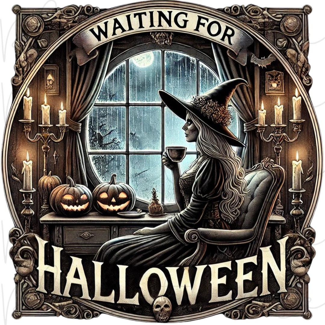 Just Waiting for Halloween PNG, Funny Halloween Png, Spooky Summer ...