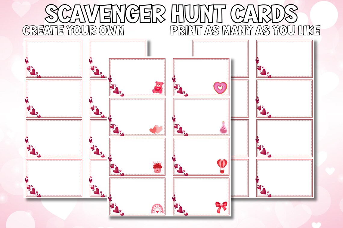 Valentine's Day Scavenger Hunt for Kids, Scavenger Hunt, Scavenger Hunt ...