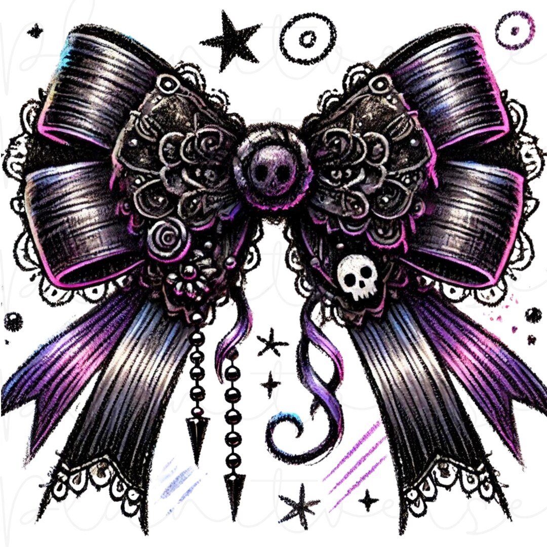 Goth Coquette, Goth Coquette Bow, Goth Coquette PNG, Coquette PNG ...