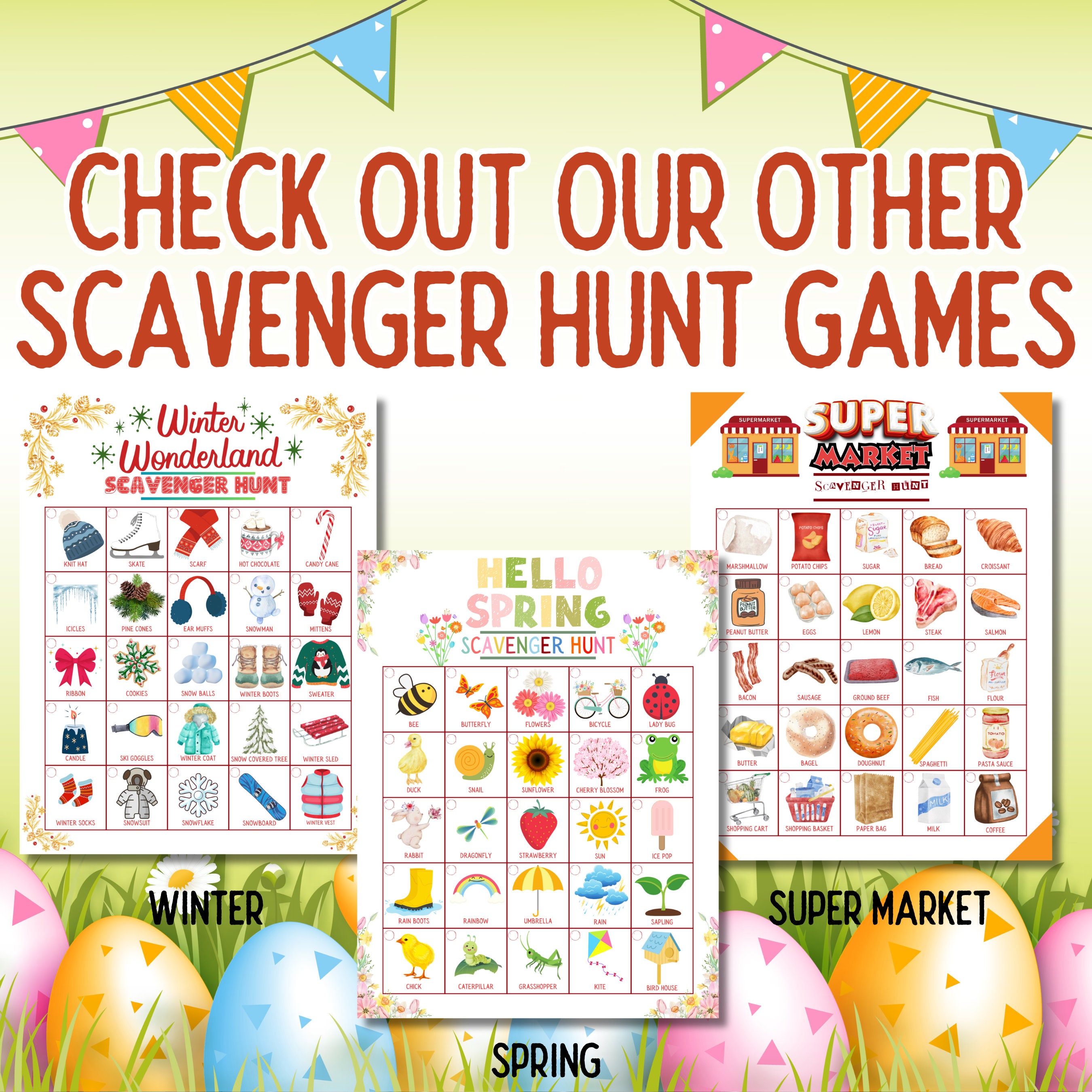 Scavenger Hunt, Easter Egg Scavenger Hunt, Scavenger Hunt for Kids ...