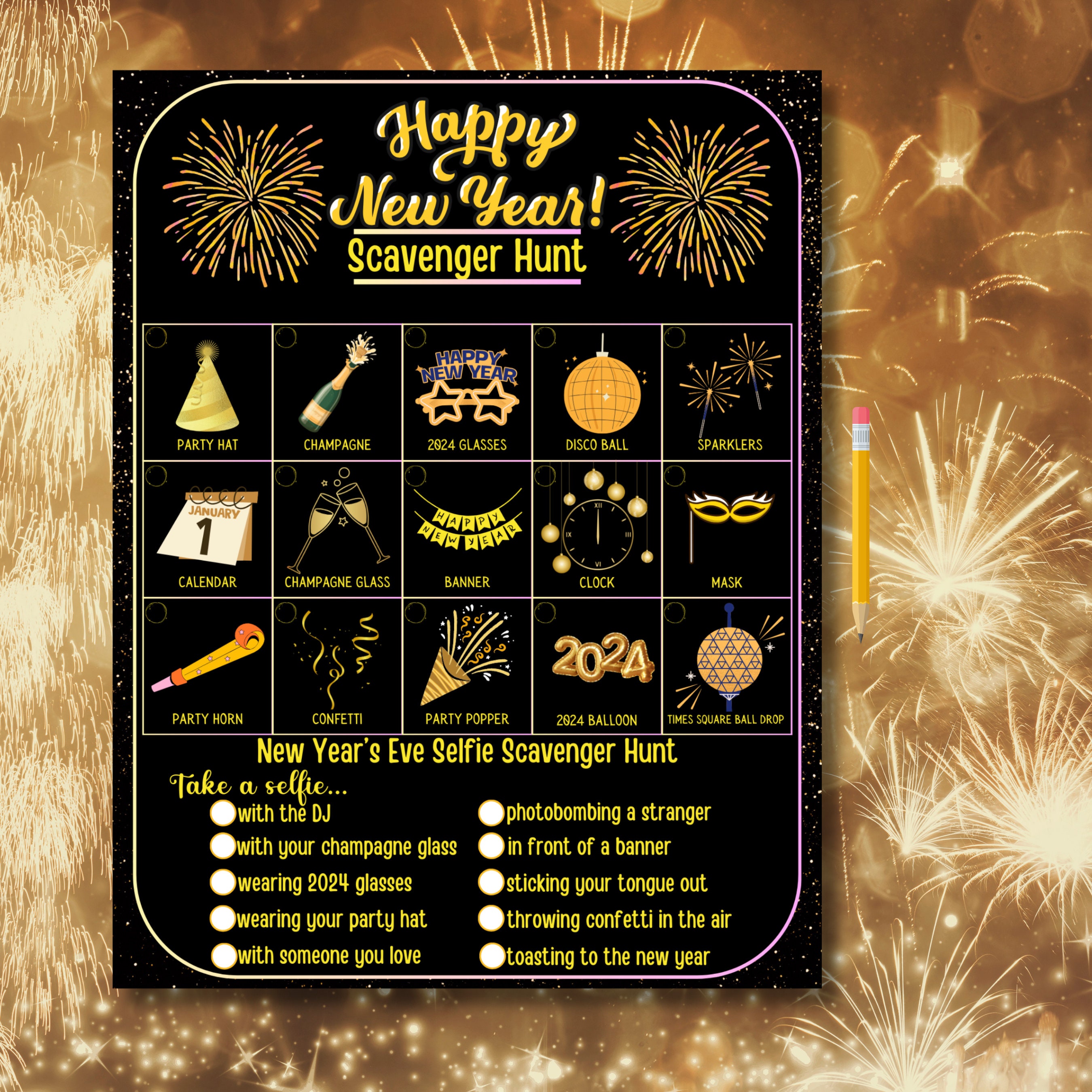 New Year's Scavenger Hunt, Scavenger Hunt, New Year's Scavenger Hunt ...