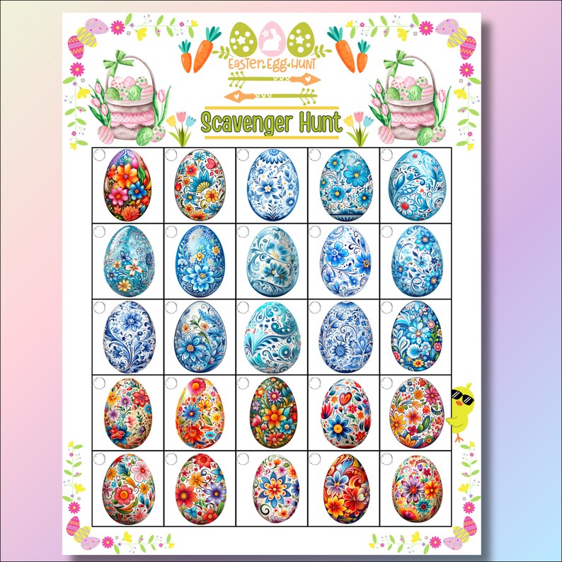 Scavenger Hunt, Scavenger Hunt for Kids, Easter Egg Scavenger Hunt ...