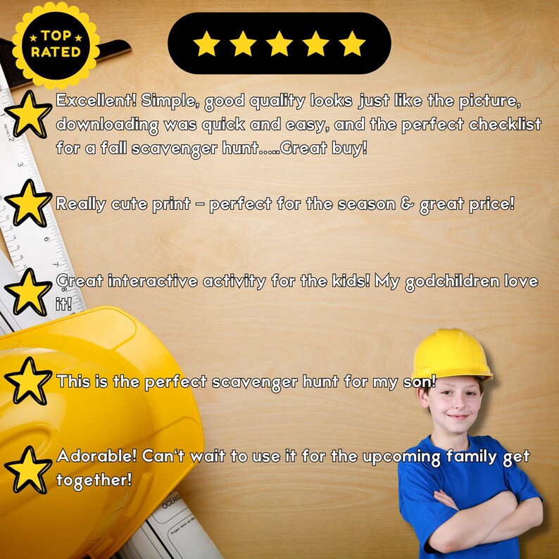 Construction Scavenger Hunt for Kids, Scavenger Hunt, Scavenger Hunt ...