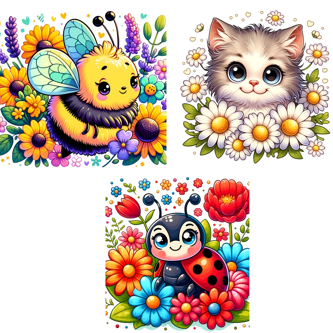 Spring Clip Art, Spring Clipart Bundle, Cute Spring Clipart, Spring PNG ...