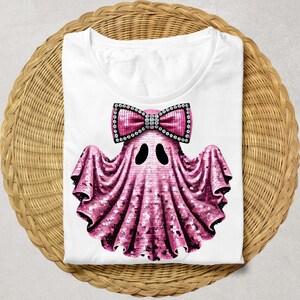 Pink Sequin Cute Ghost PNG, Halloween PNG, Ghost Png, Halloween ...