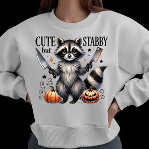 Cute but Stabby PNG, Halloween Png, Raccoon PNG, Vintage Raccoon, Funny ...