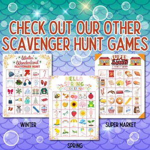 Scavenger Hunt, Mermaid Scavenger Hunt for Kids, Scavenger Hunt for ...