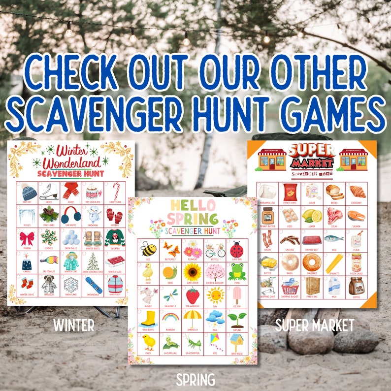 Scavenger Hunt, Camping Scavenger Hunt, Scavenger Hunt for Kids, Kids ...