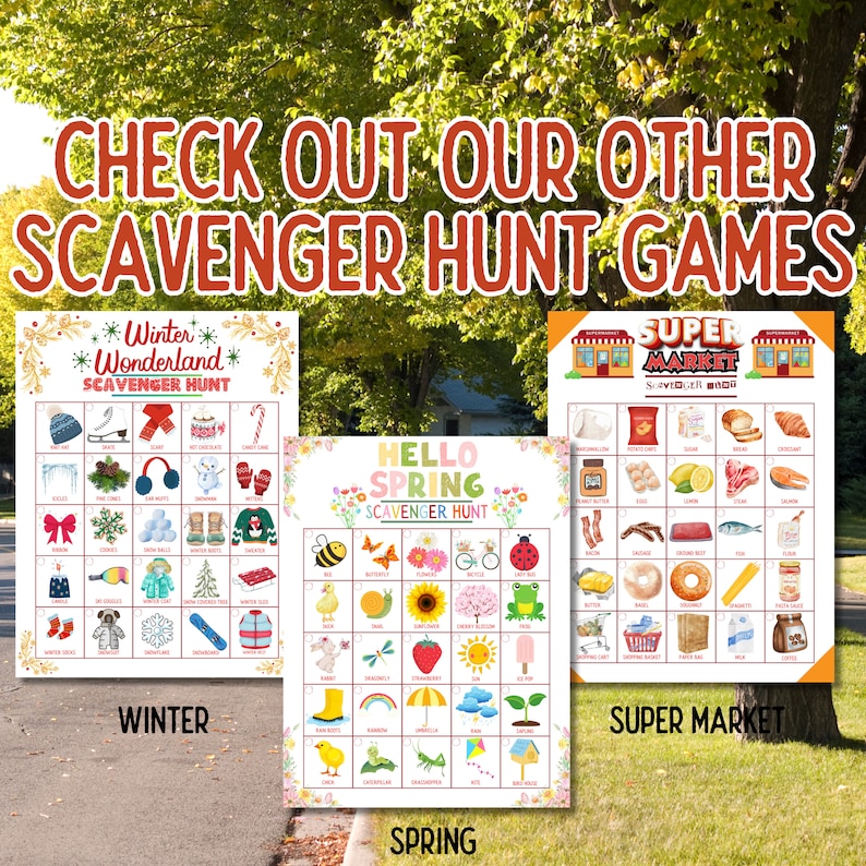 Scavenger Hunt, Scavenger Hunt for Kids, Neighborhood Scavenger Hunt ...