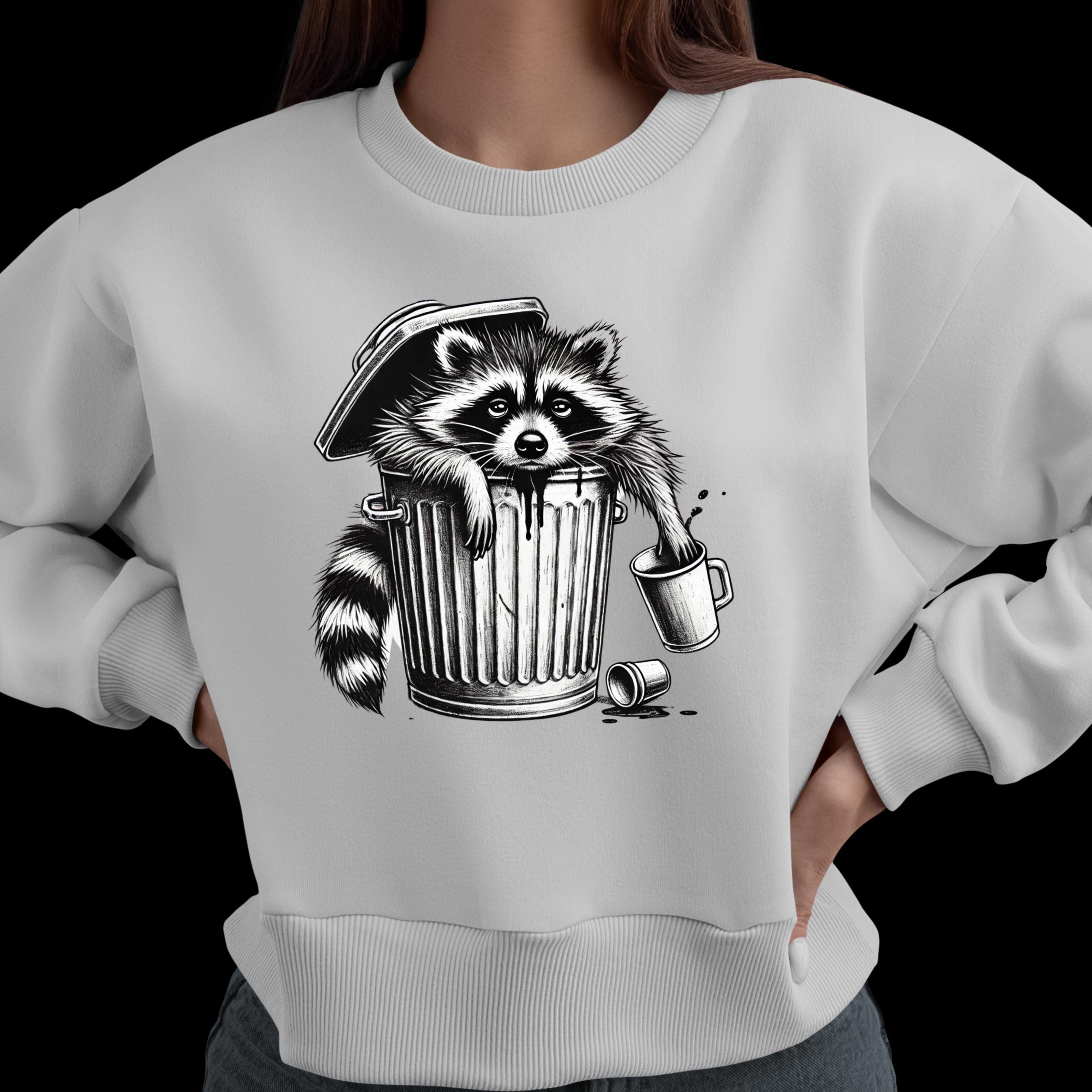 Betrunkener Waschbär PNG, Waschbär PNG, Waschbär im Vintage-Stil ...