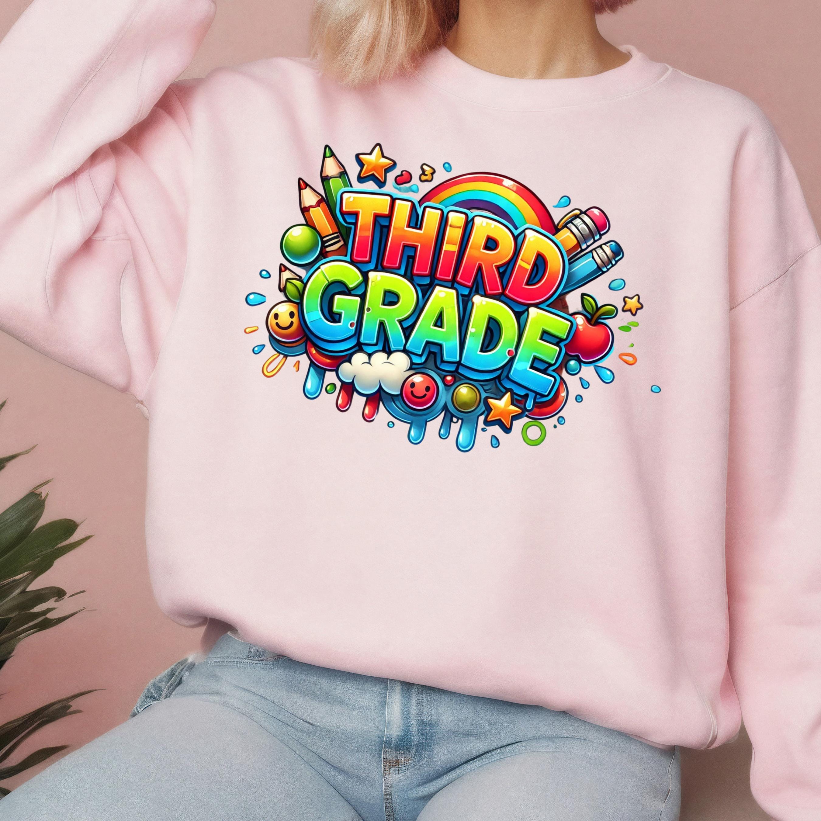 Third Grade PNG, Third Grade Teacher Shirt, Back to School PNG, Teacher ...
