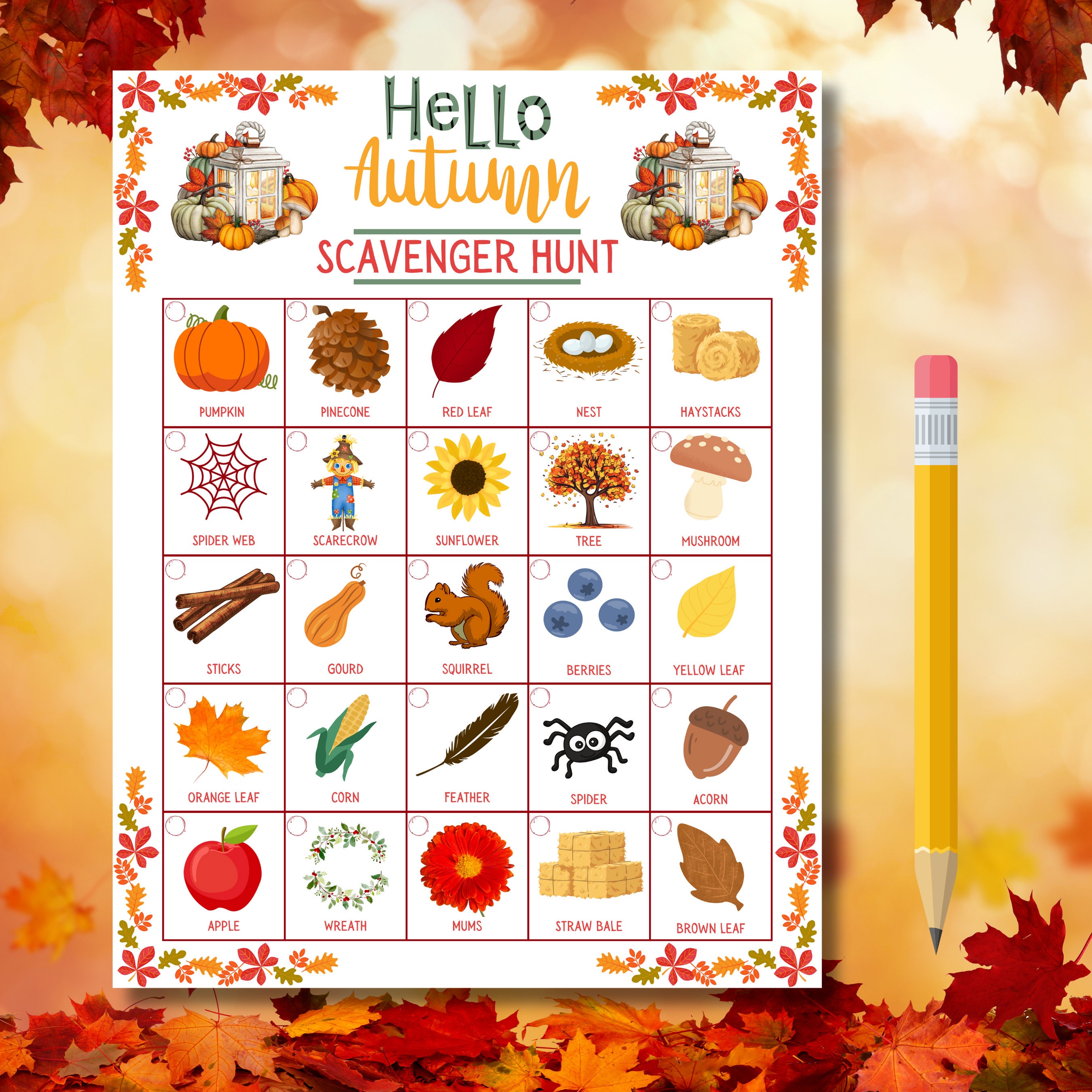 Scavenger Hunt, Scavenger Hunt for Kids, Autumn Scavenger Hunt ...