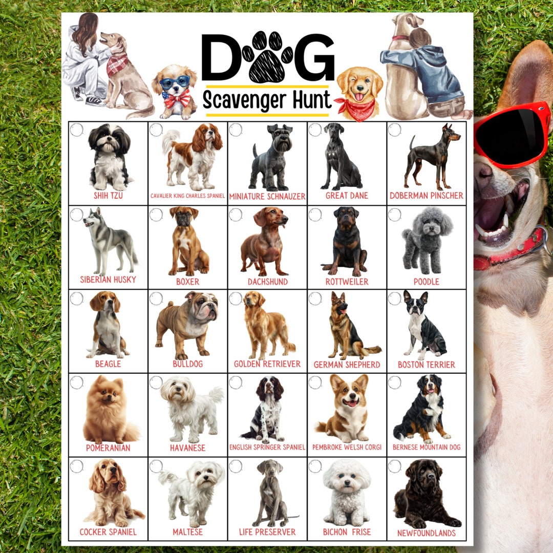 Scavenger Hunt, Dog Scavenger Hunt for Kids, Scavenger Hunt for Kids ...
