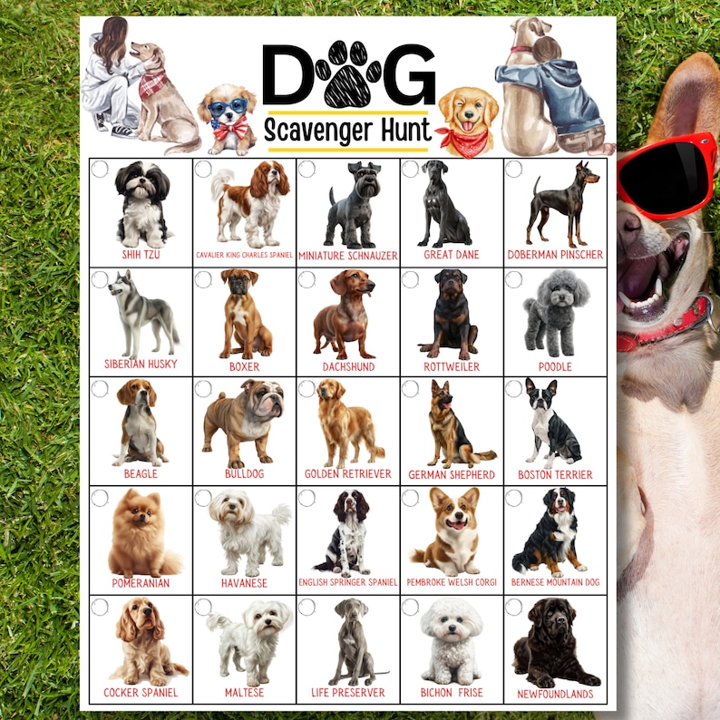 Scavenger Hunt, Dog Scavenger Hunt for Kids, Scavenger Hunt for Kids ...