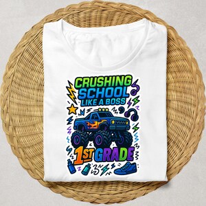 First Grade PNG, Monster Truck 1st Grade PNG, 1st Grade PNG, Boys Back ...