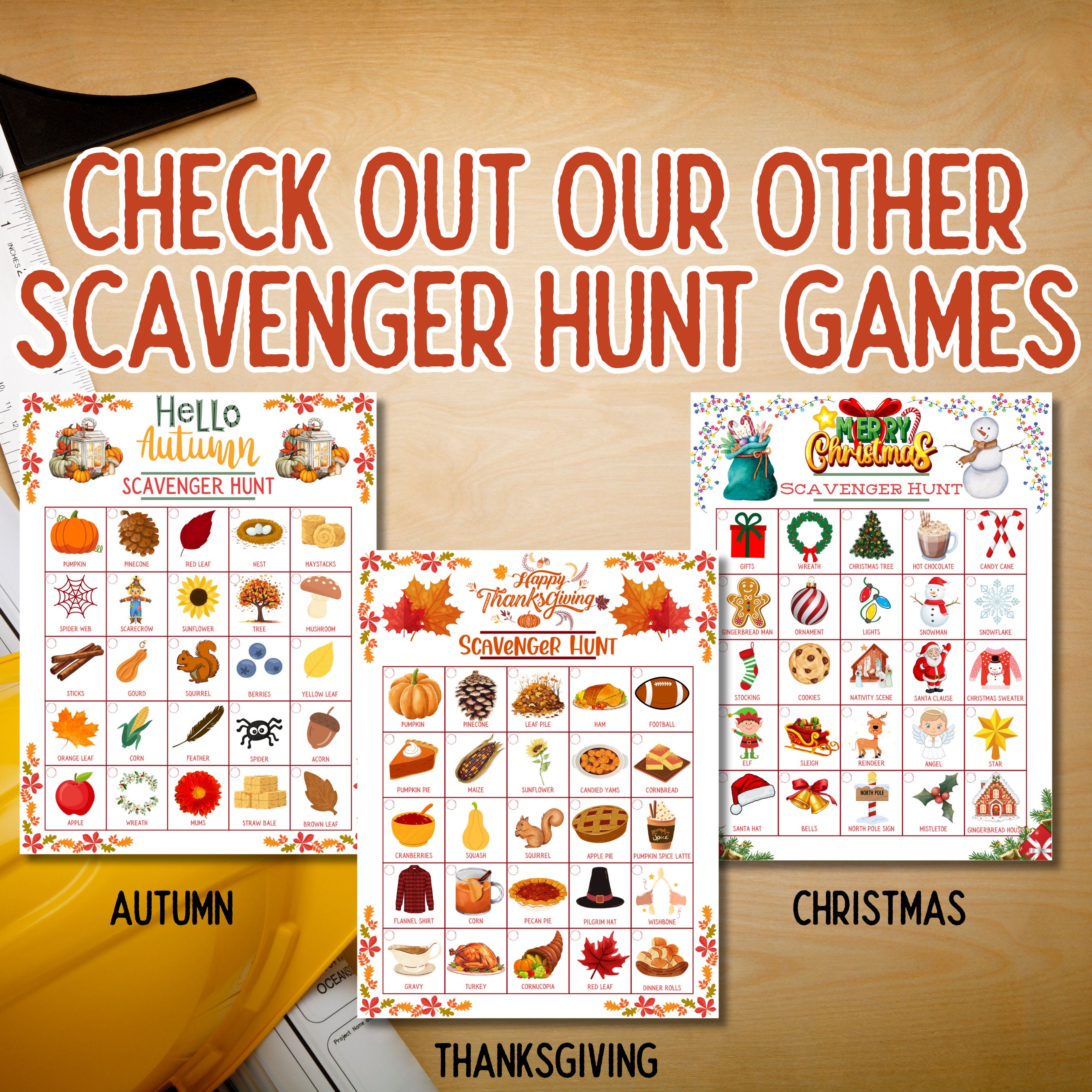 Construction Scavenger Hunt for Kids, Scavenger Hunt, Scavenger Hunt ...