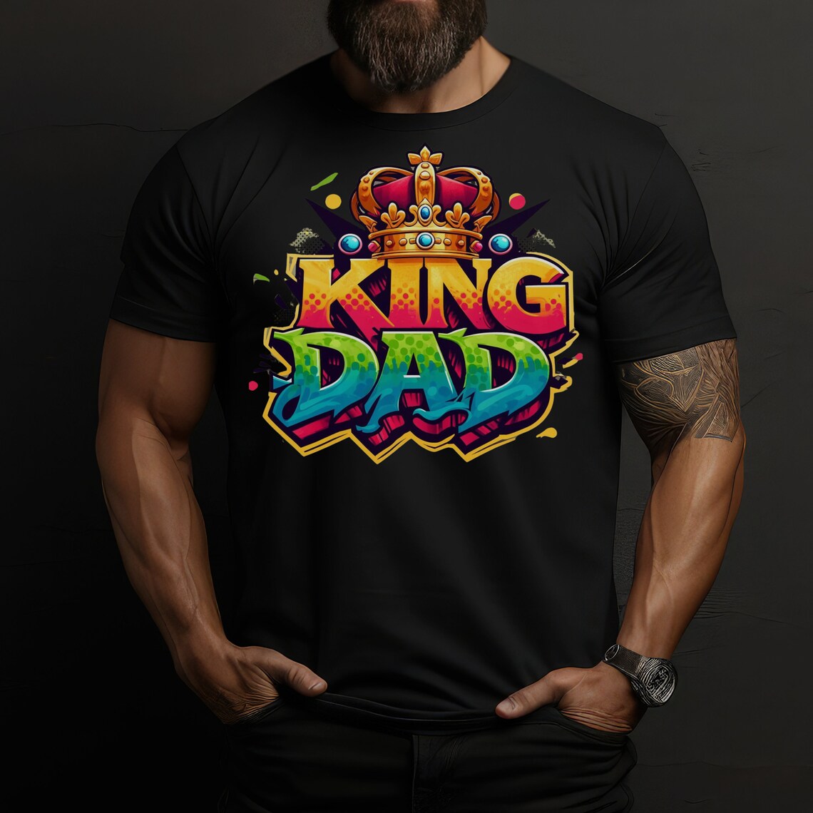 King Dad PNG, Fathers Day PNG, Gift for Dad, Dad Clipart, Sublimation ...