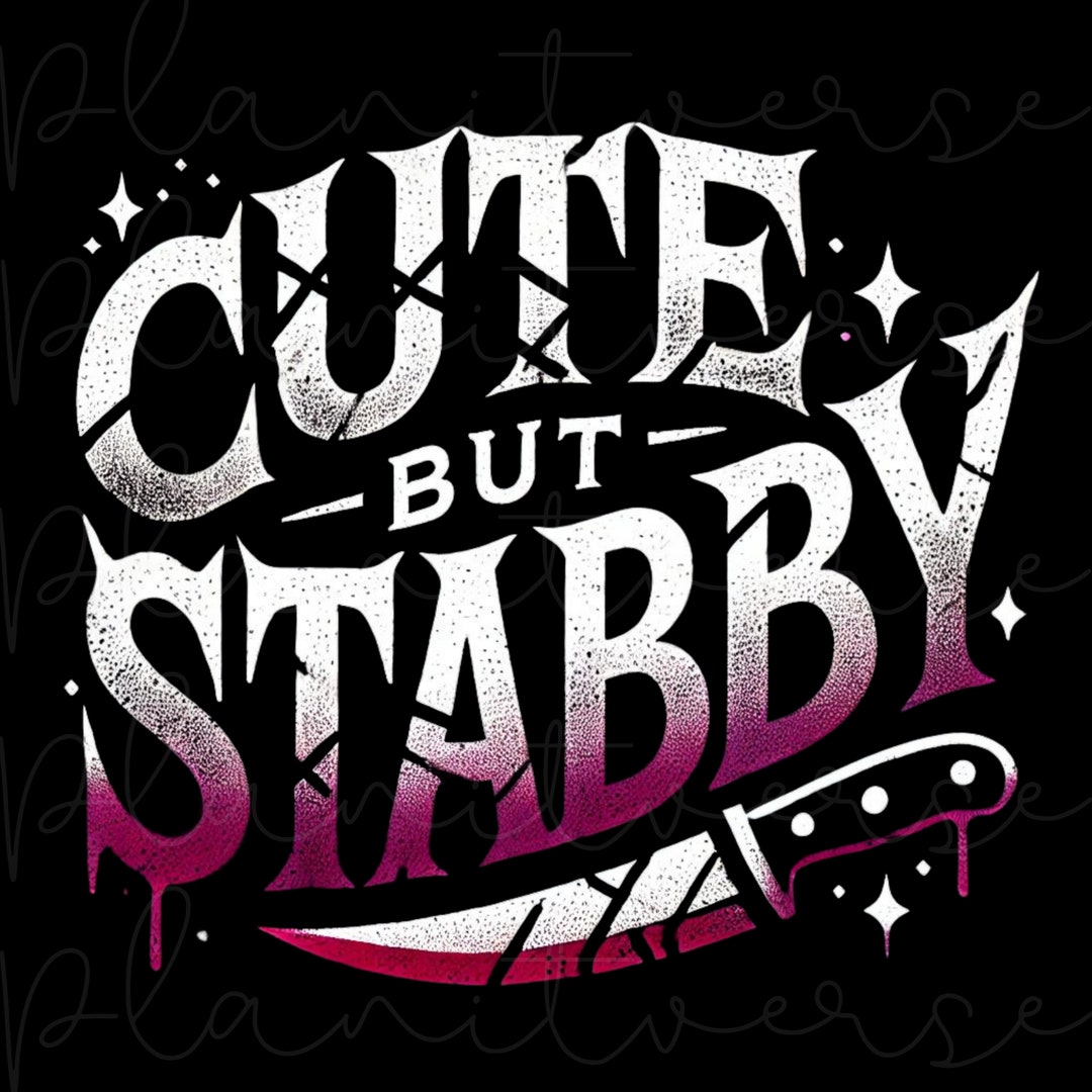 Cute but Stabby PNG, Halloween PNG, Halloween, Horror Png, Retro Png ...